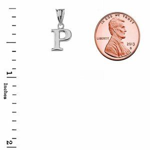 Element Shine | Jewelry | Fine Silver Mini Small Initial Letter P ...